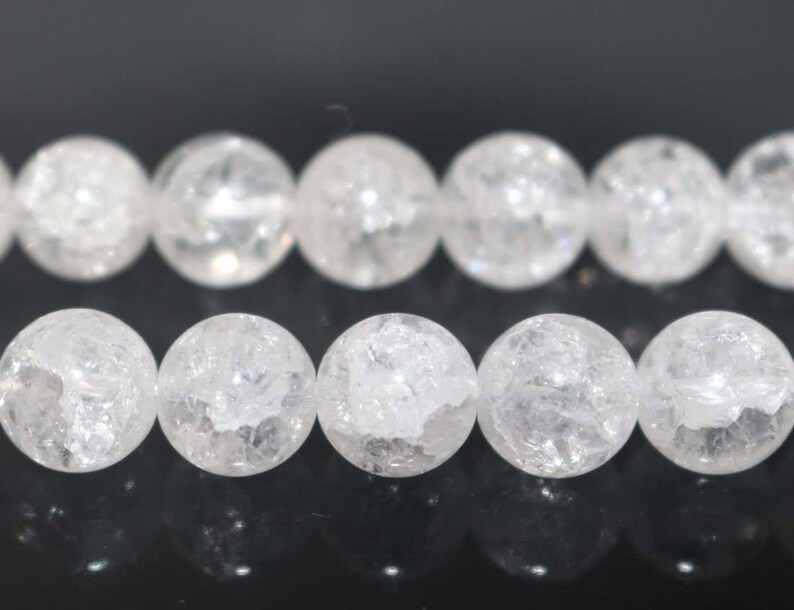 Natural White Snow Rock Quartz Smooth and Round Beads8mm 10mm | Etsy