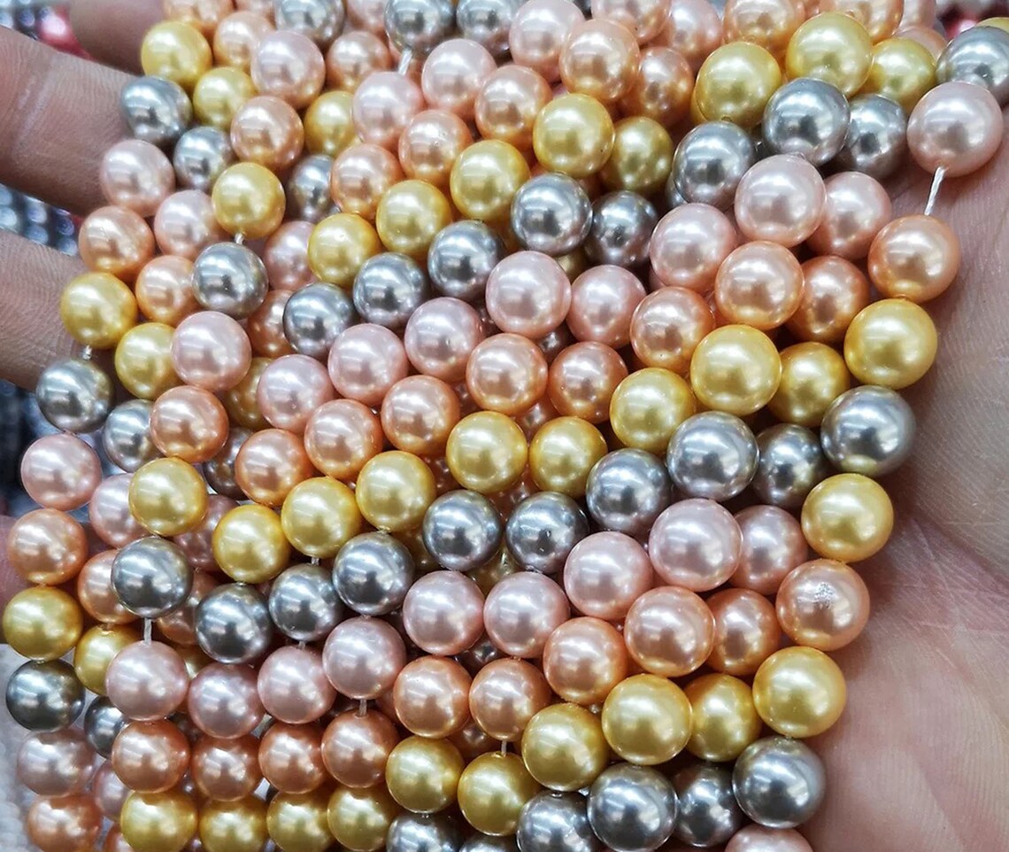 Mixcolor Südsee Muschel Perlen Muscheln Perlen,4mm 6mm 8mm 10mm 12mm ...