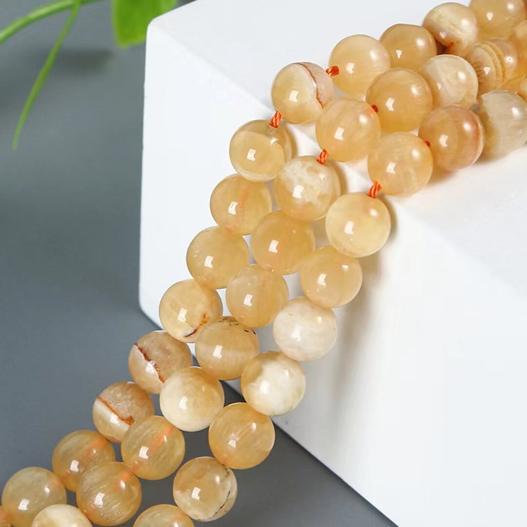 Natural Yellow Calcite Stone Round Beads,calcite Stone Beads,4mm 6mm ...