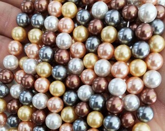 8mm 10mm 12mm 14mm South Sea Shell Pearls Round Beadsfull - Etsy