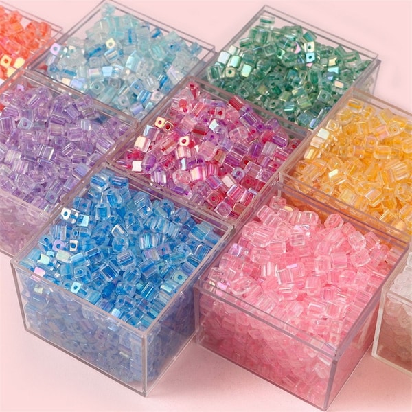Square Glass Beads - Etsy