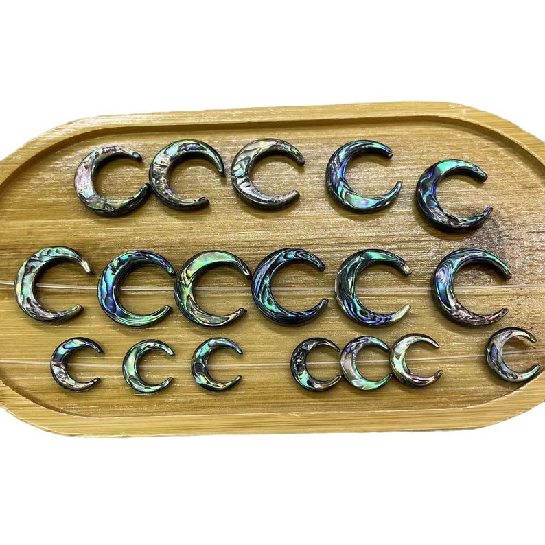 12-20mm Natural Moon Shape Abalone Shell Beads,abalone Shells Moon DIY ...