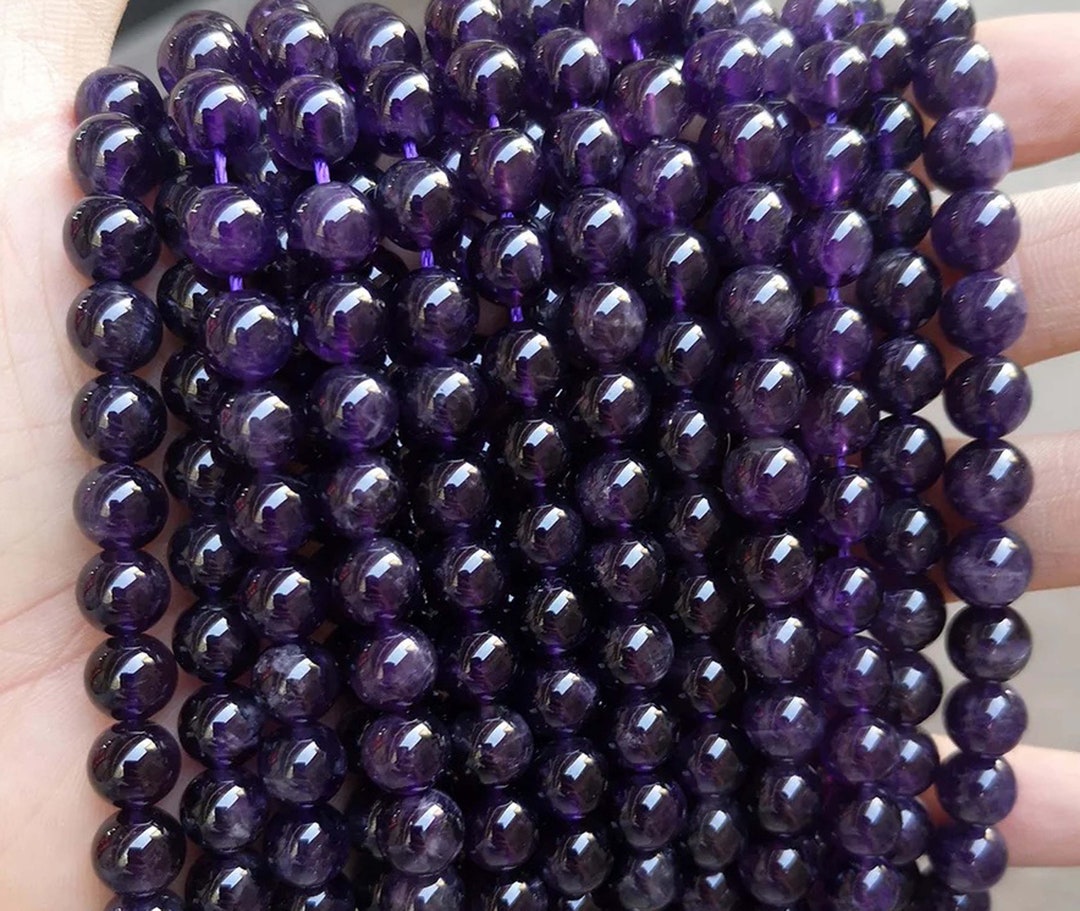 Natural AAA Amethyst Smooth Round Beads,6mm 8mm 10mm 12mm Amethyst ...