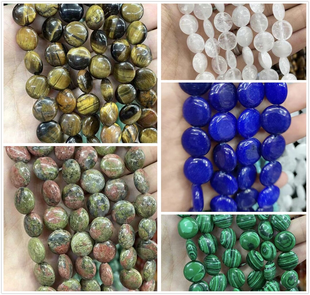 10mm-16mm Natural Gemstone Smooth Coin Shape Beads,gemstone Beads Coin ...