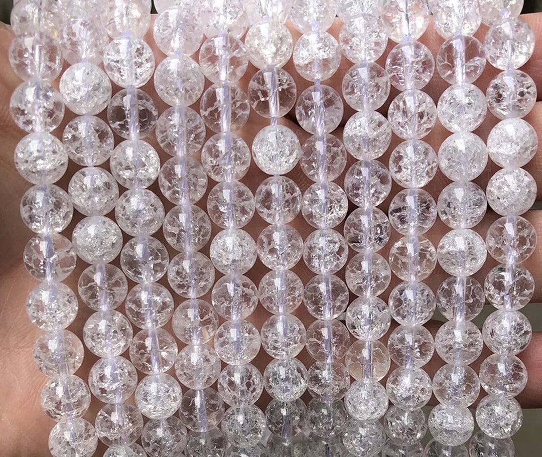 Natural White Snow Rock Quartz Smooth and Round Beads,6mm 8mm 10mm 12mm ...