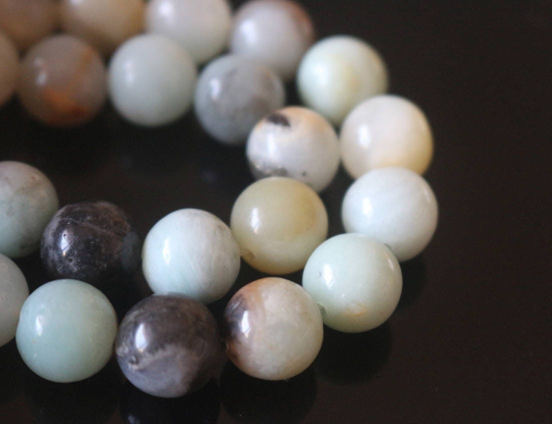 Natural Multicolor Amazonite Round BeadsAmazonite Beads4mm | Etsy