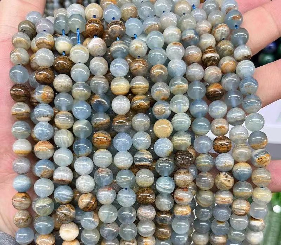Natural Blue Calcite Stone Round Beads,calcite Stone Beads,4mm 6mm 8mm ...