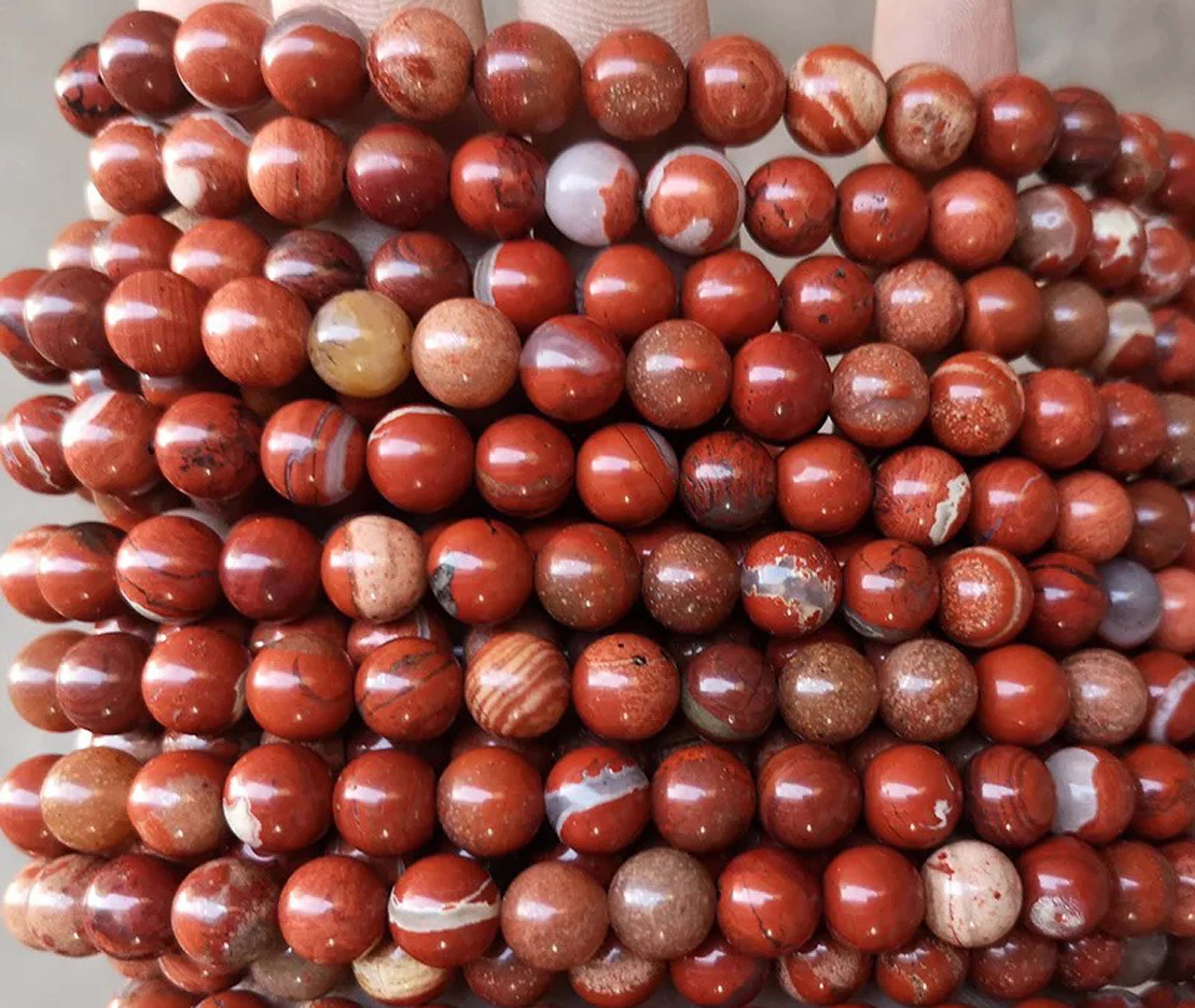 Natural Red Jasper Smooth and Round Beads,4mm 6mm 8mm 10mm 12mm Red ...
