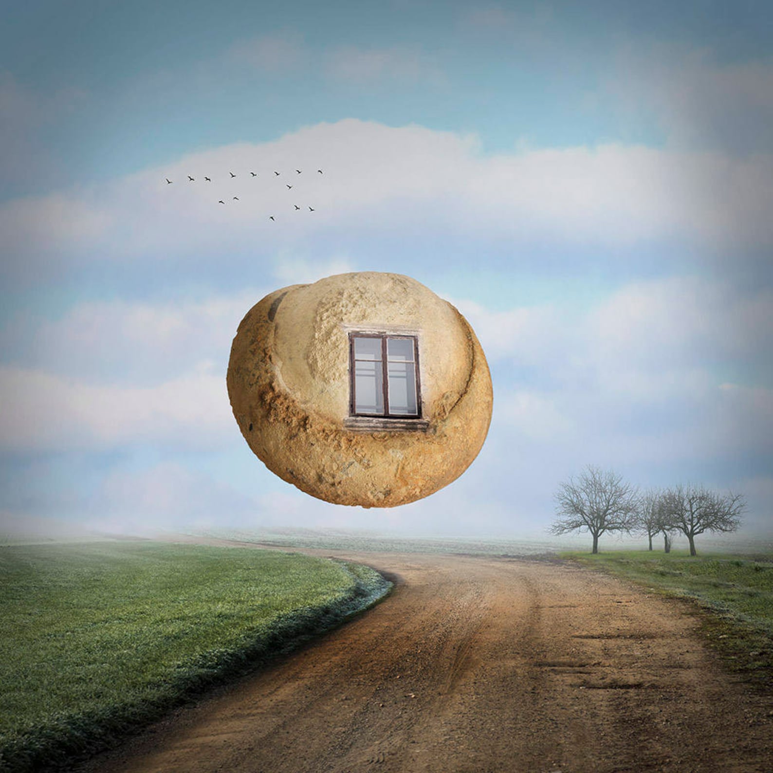 Flying Stone Surreal Photography Digital Download - Etsy