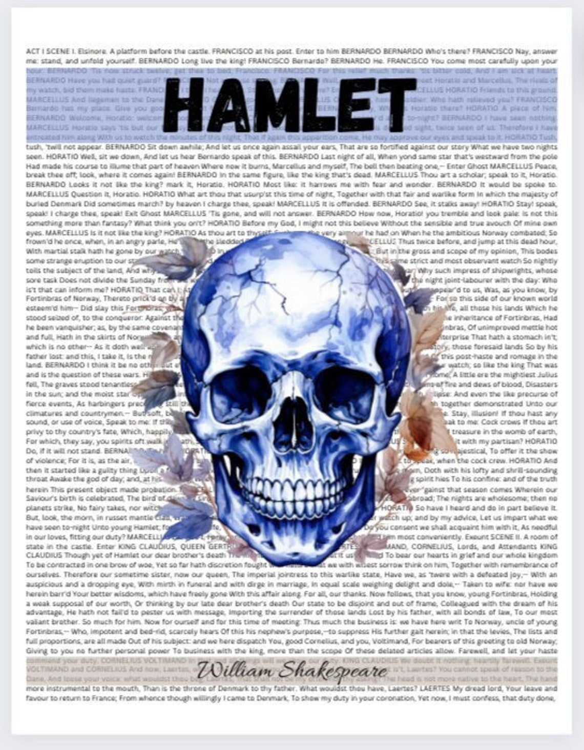 Shakespeare's Hamlet Printable PDF 8.5 X 11 - Etsy