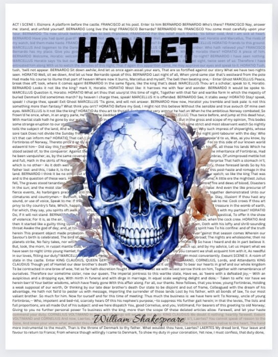 Shakespeare's Hamlet Printable PDF 8.5 X 11 Literary Bookish Classroom ...
