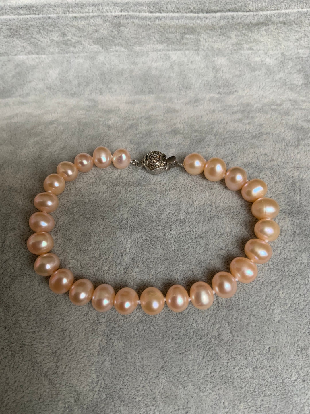 Perle Culture Bracelet Perle De Qualité 6.5mm Forme Ovale, Longueur ...