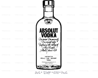 Absolut Vodka Bottle Svg | Etsy