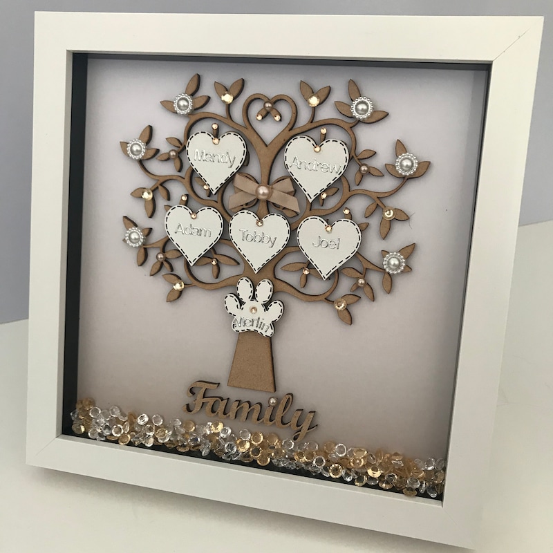 Family Tree Frame Silver - Etsy UK