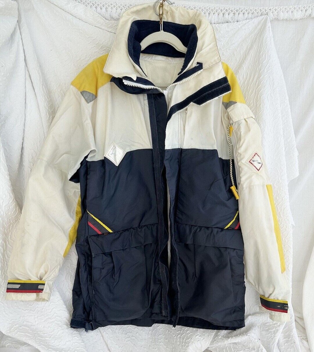 Vintage Mens Medium Sailing Professional RACING Boating Coat Jacket 80s ...