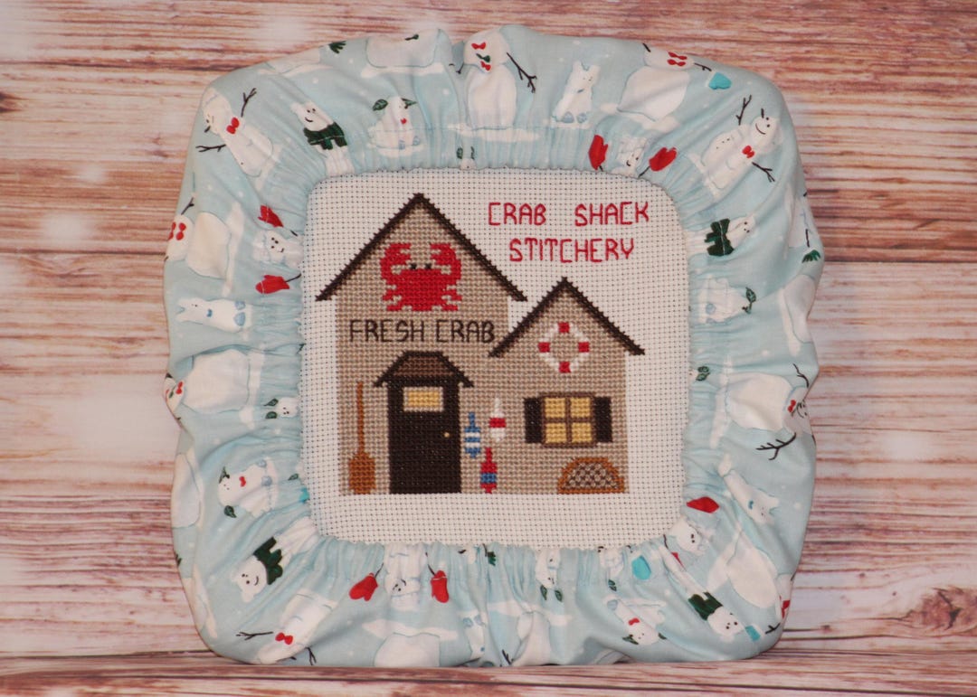 Snowman Grime Guard Q-snap, Nurge or Round Hoop Cover for Cross Stitch ...