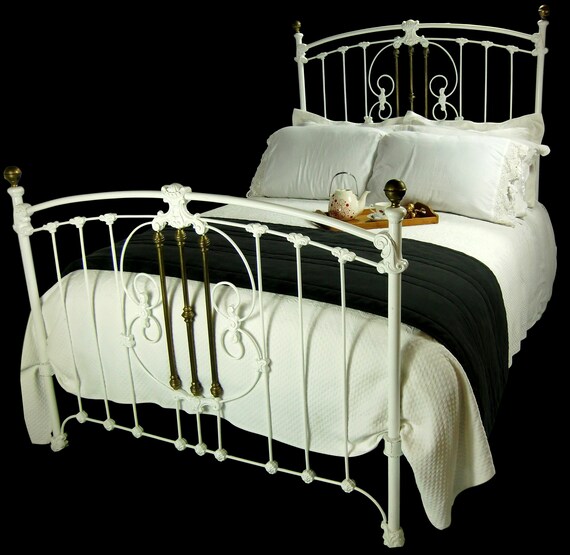 Full Antique Cast Iron Bed Frame Double Size Antique Wrought Etsy Full Antique Cast Iron Bed Frame Double Size Antique Wrought Etsy