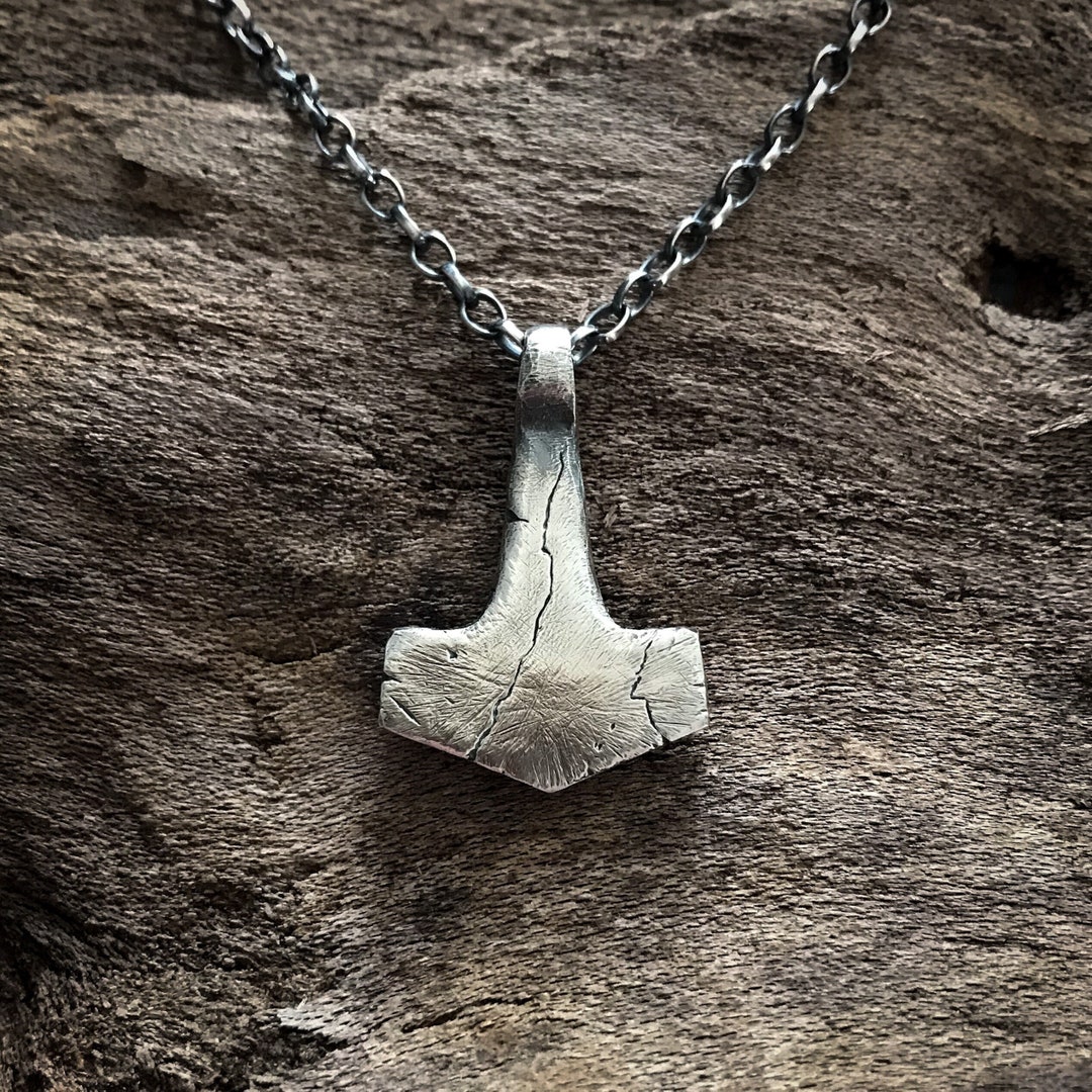 Mjolnir Pendant Thors Hammer Amulet, Viking Necklace, Viking Jewellery ...