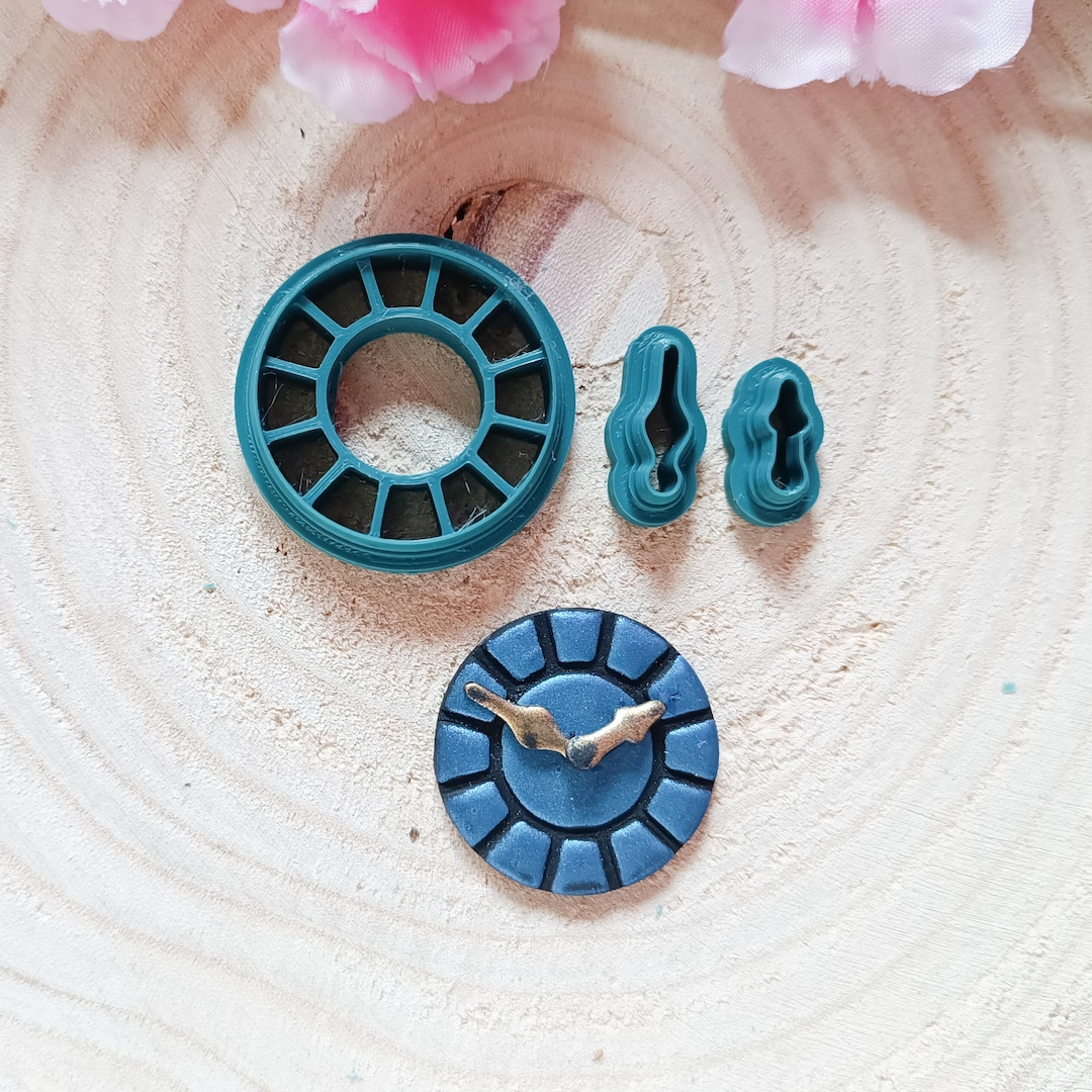 Cutter voor polymeerklei, mal voor fimo, cutter voor klok, klokvorm ...