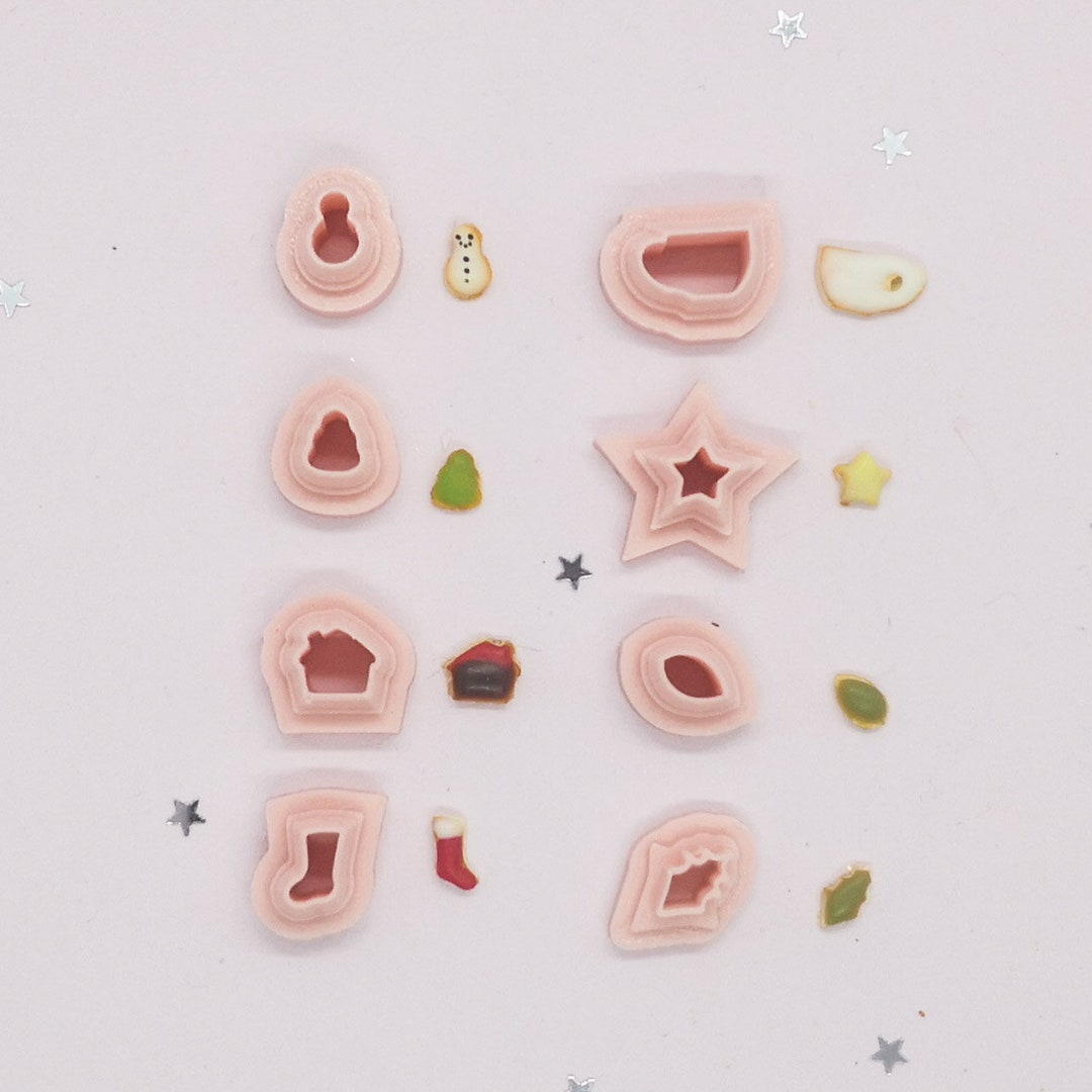 Christmas Mini Cutters, Miniature Cutters, Polymer Clay Molds ...