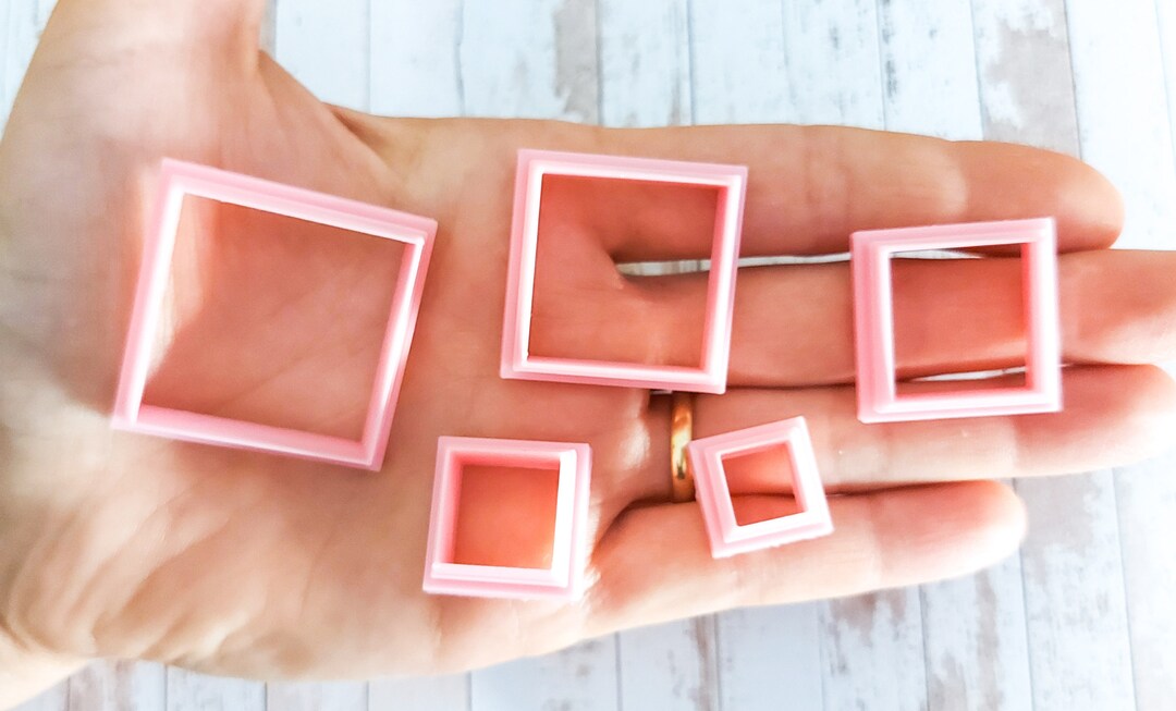 Square Cutter, Polymer Clay Cookie Cutter, Square Cutter, Fimo Mold ...