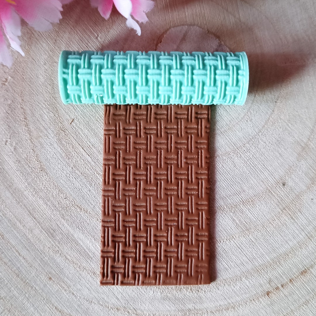 Polymer Clay Roller, Basket Texture, Wicker Roller, Miniature Mold ...