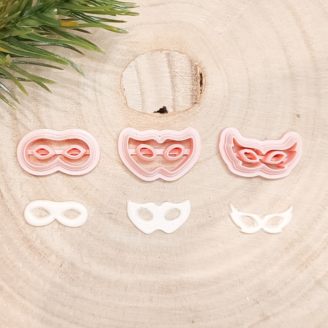 Polymer Clay Cutters, Fimo Mold, Mask Cutter, Carnival Mold, Fimo ...