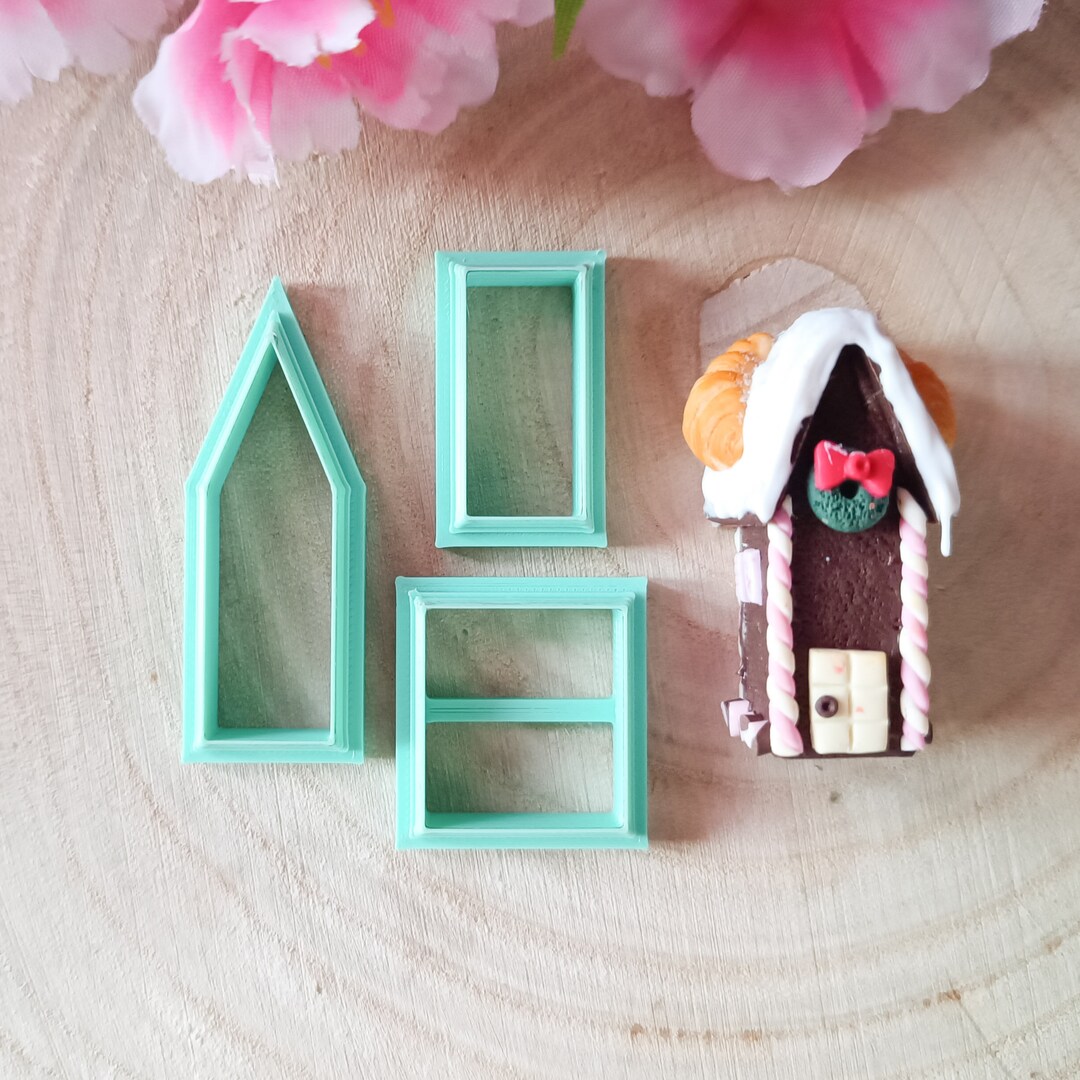 Polymer Clay Cutter, Gingerbread House Mold, Gingerbread House Cutter ...