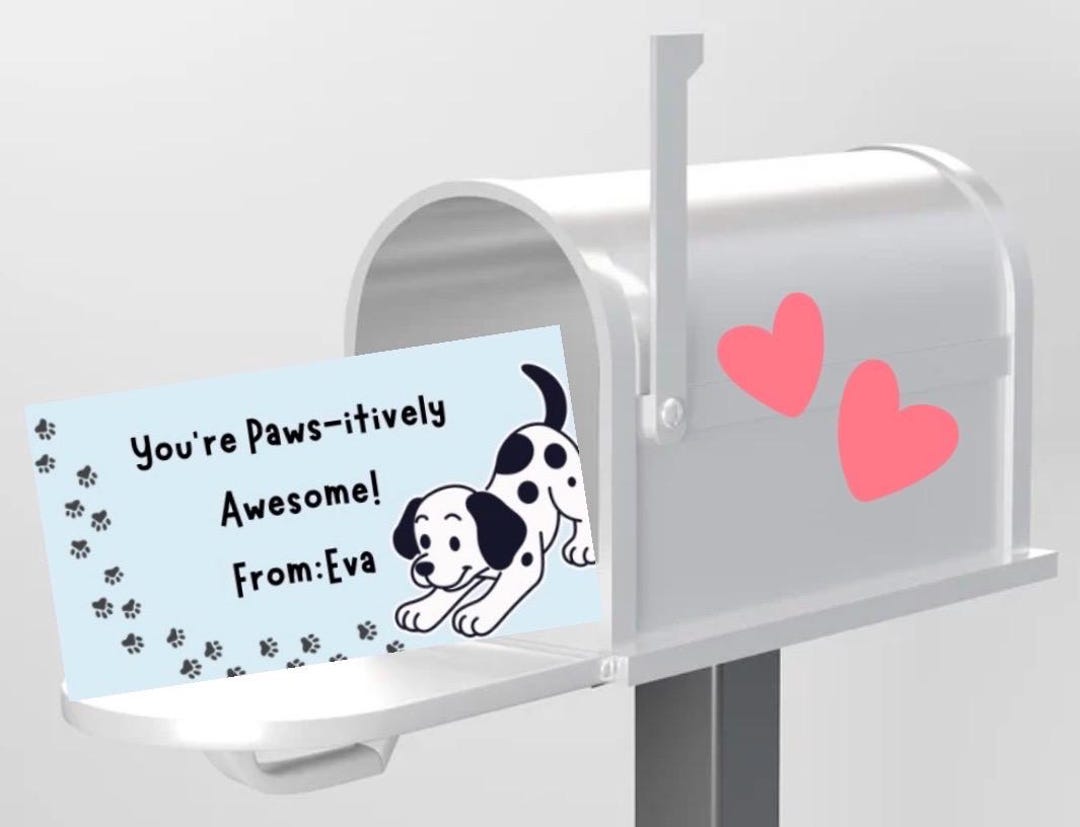 Paws-itively Awesome Editable Printable Valentine's Day Card - Etsy