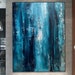 Blue White Abstract Painting Waterfall Painting Canvas Vertical Large ...