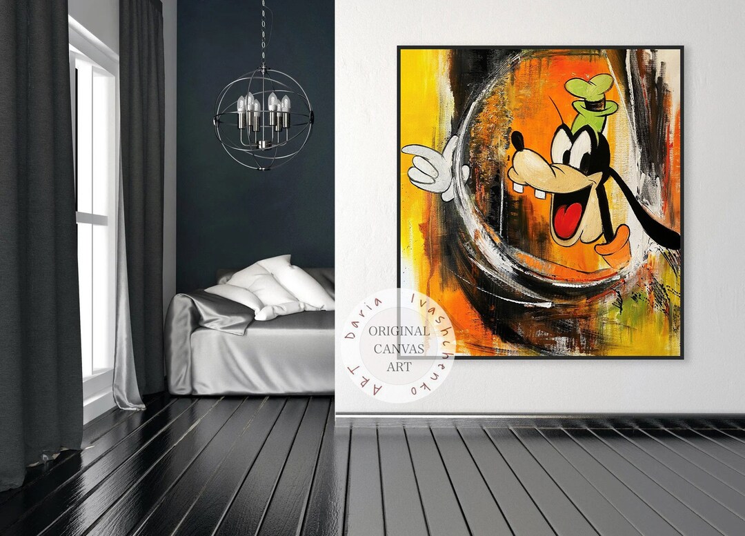 Oil Abstract Painting on Canvas Guffy Original Modern Pop Art Large ...