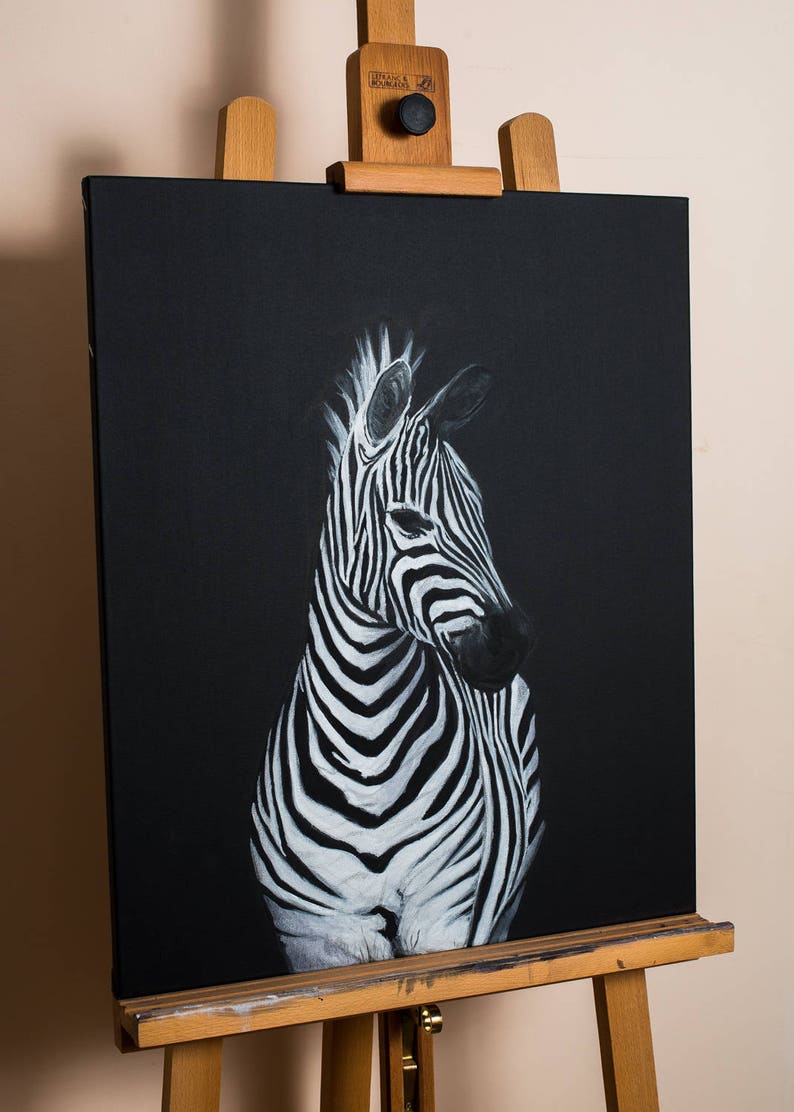 Zebra Original Painting on Canvas Wild Animal Painting Acrylic - Etsy