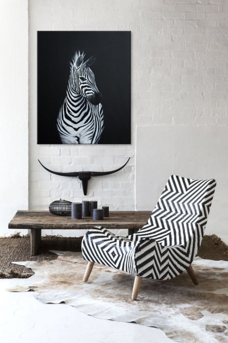 Zebra Original Painting on Canvas Wild Animal Painting Acrylic - Etsy