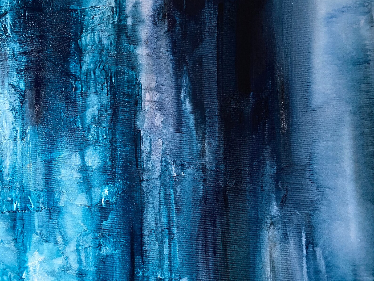 Large Blue Abstract Painting Original Canvas Art Abstract | Etsy