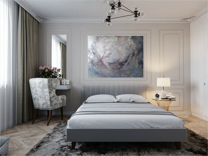 Large Pearl abstract painting Original on canvas Acrylic wall | Etsy