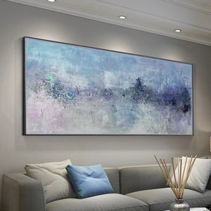 Blue Purple Painting Abstract Extra Large Textured Art Original ...