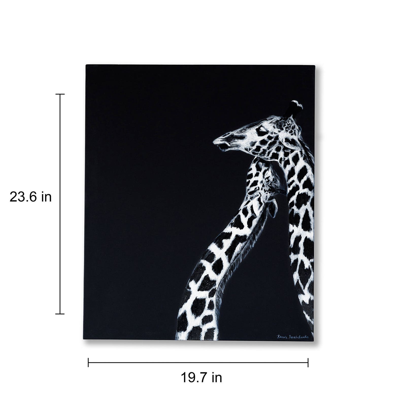 Giraffes original painting Acrylic animal painting on canvas | Etsy