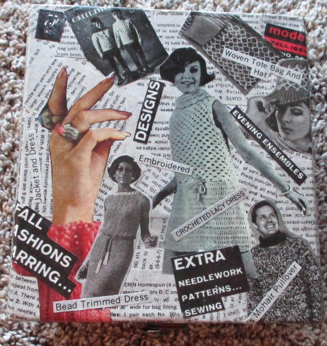 Altered Cigar Box Retro Collage - Etsy