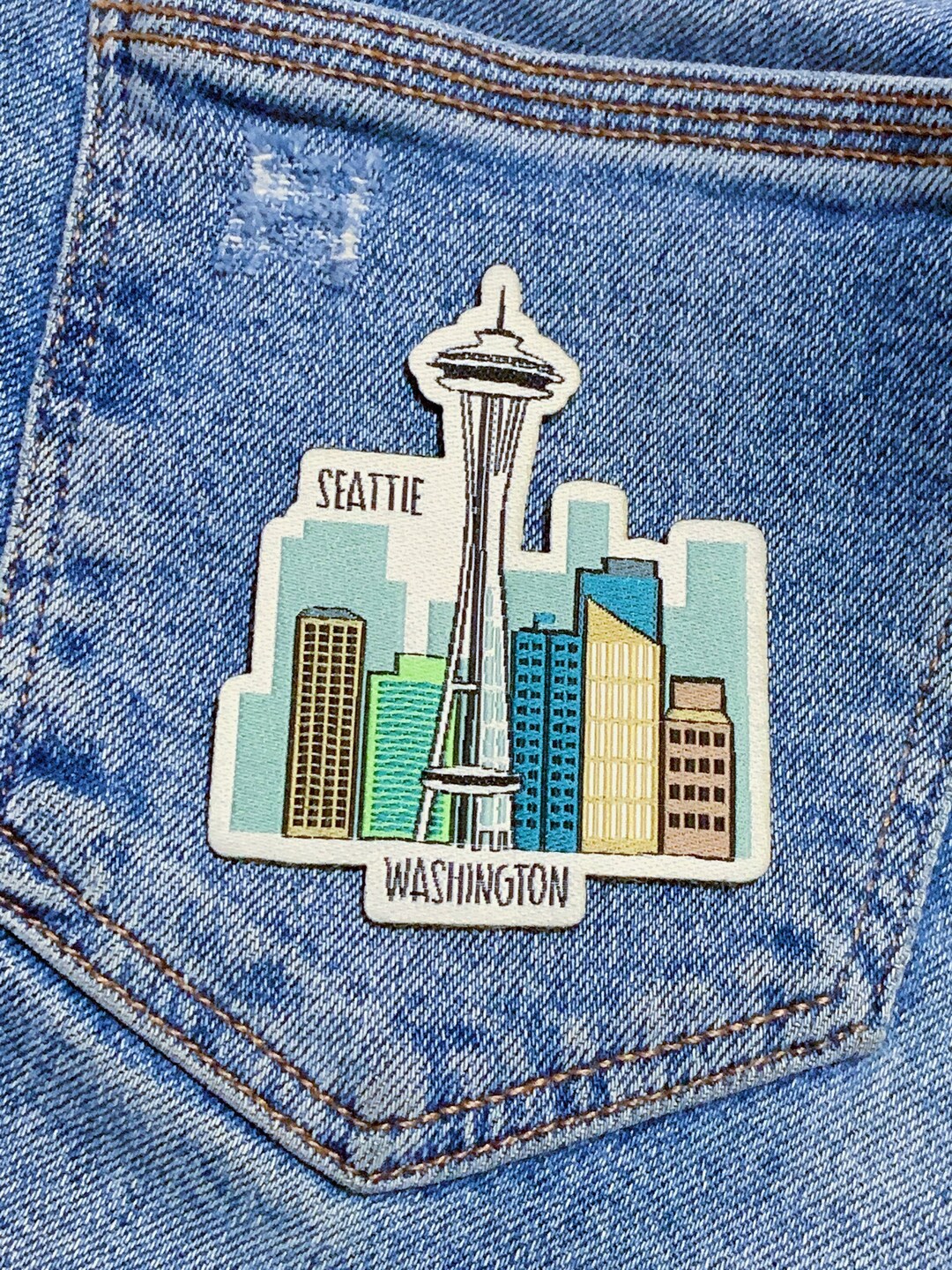 Travel Patch: Seattle (space Needle), USA, Washington State - Etsy