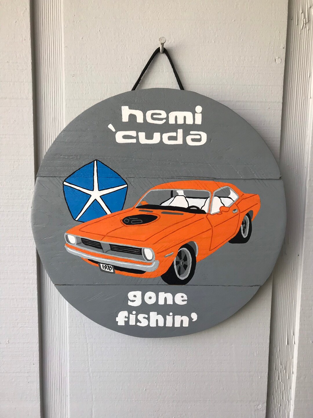Reclaimed Pallet Wood Hemi Cuda Sign - Etsy
