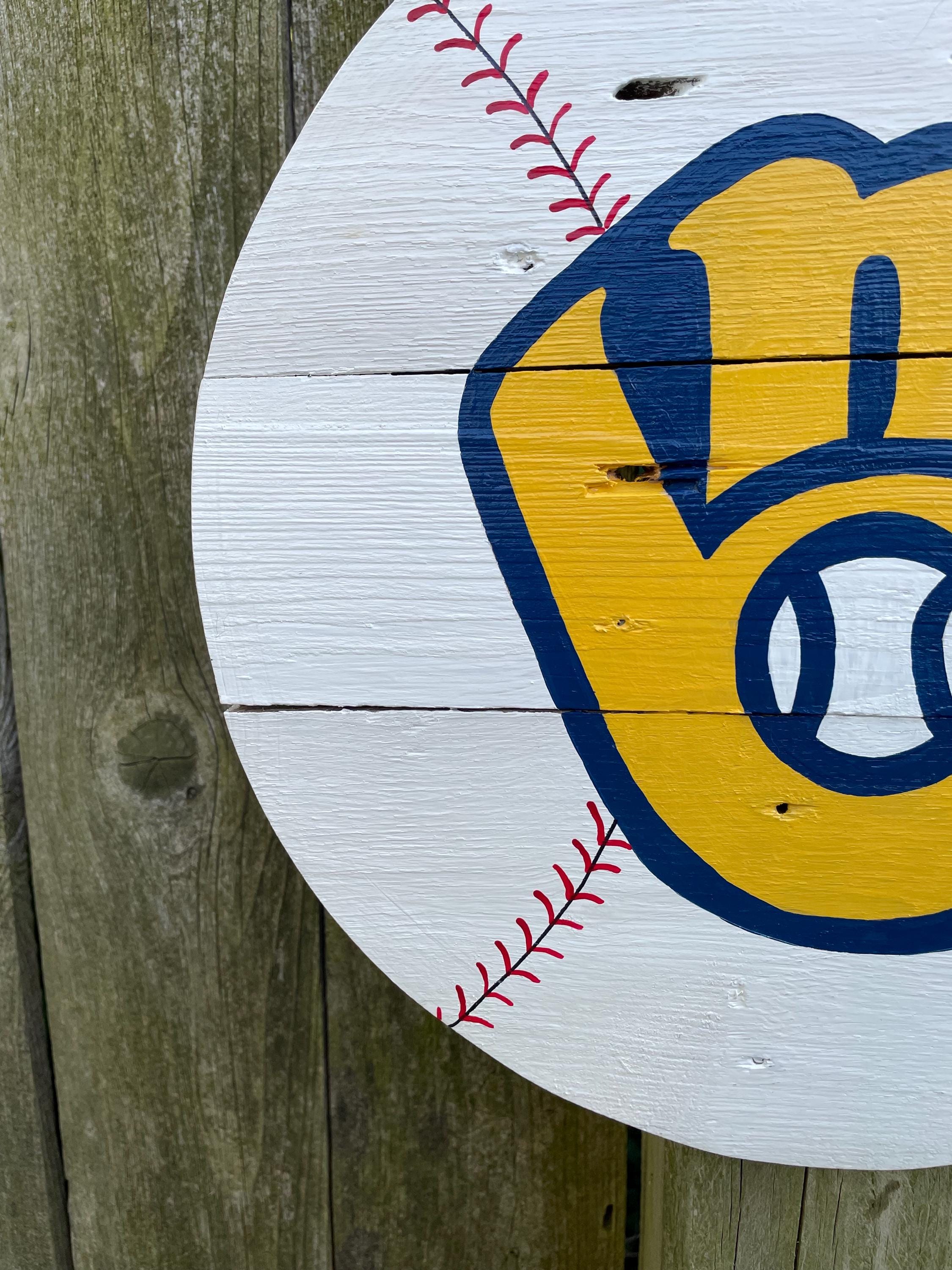 Milwaukee Brewers Pallet Wood Baseball Sign - Etsy