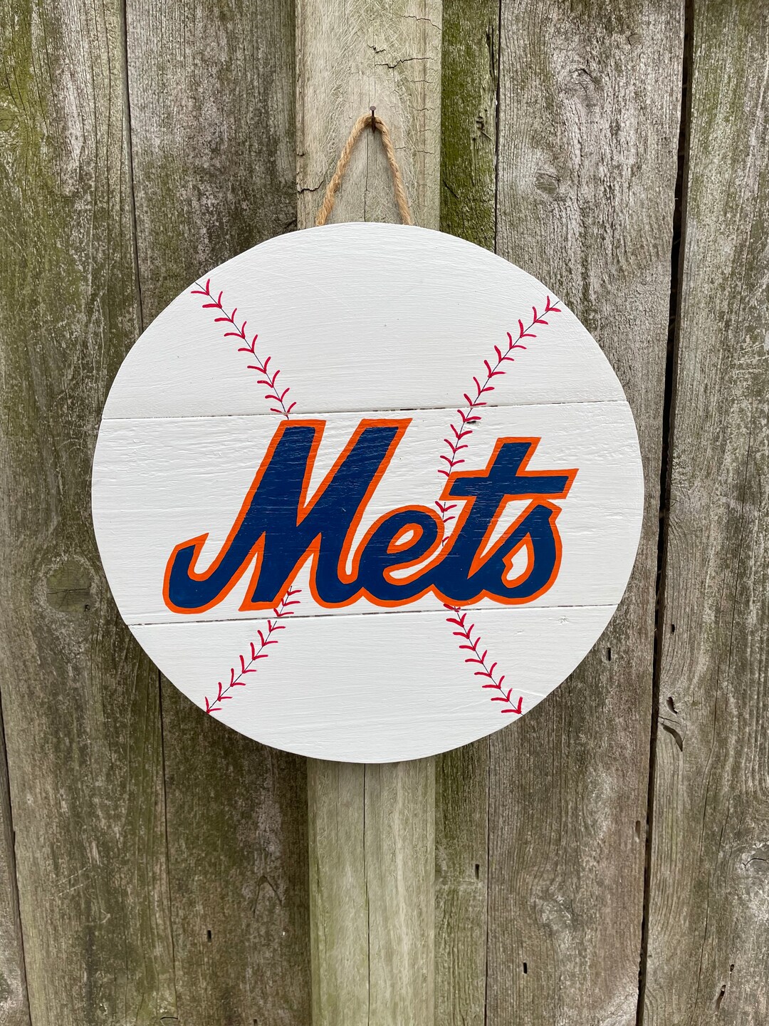New York Mets Pallet Wood Baseball Sign - Etsy