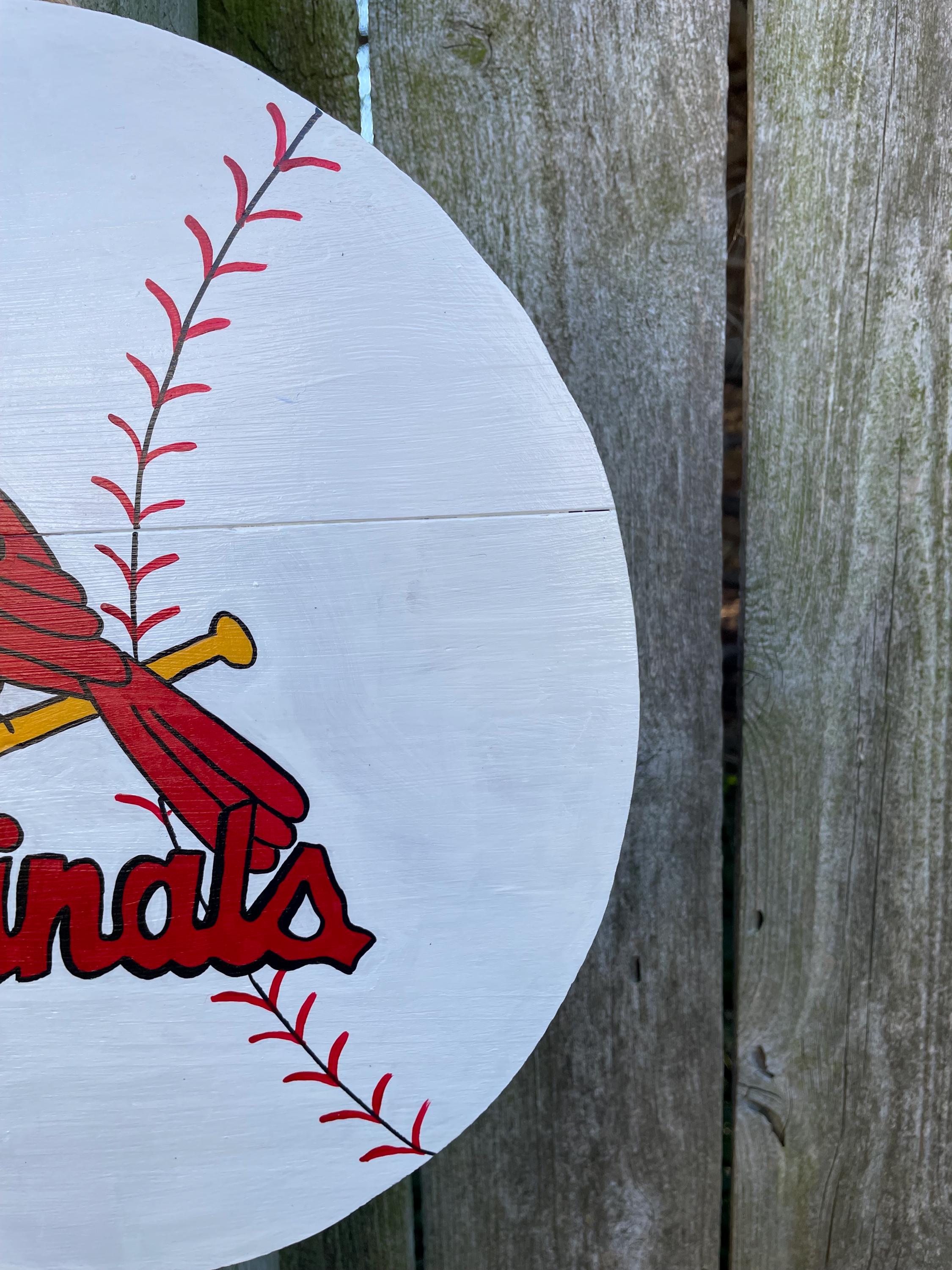 St. Louis Cardinals Wood Baseball Sign - Etsy