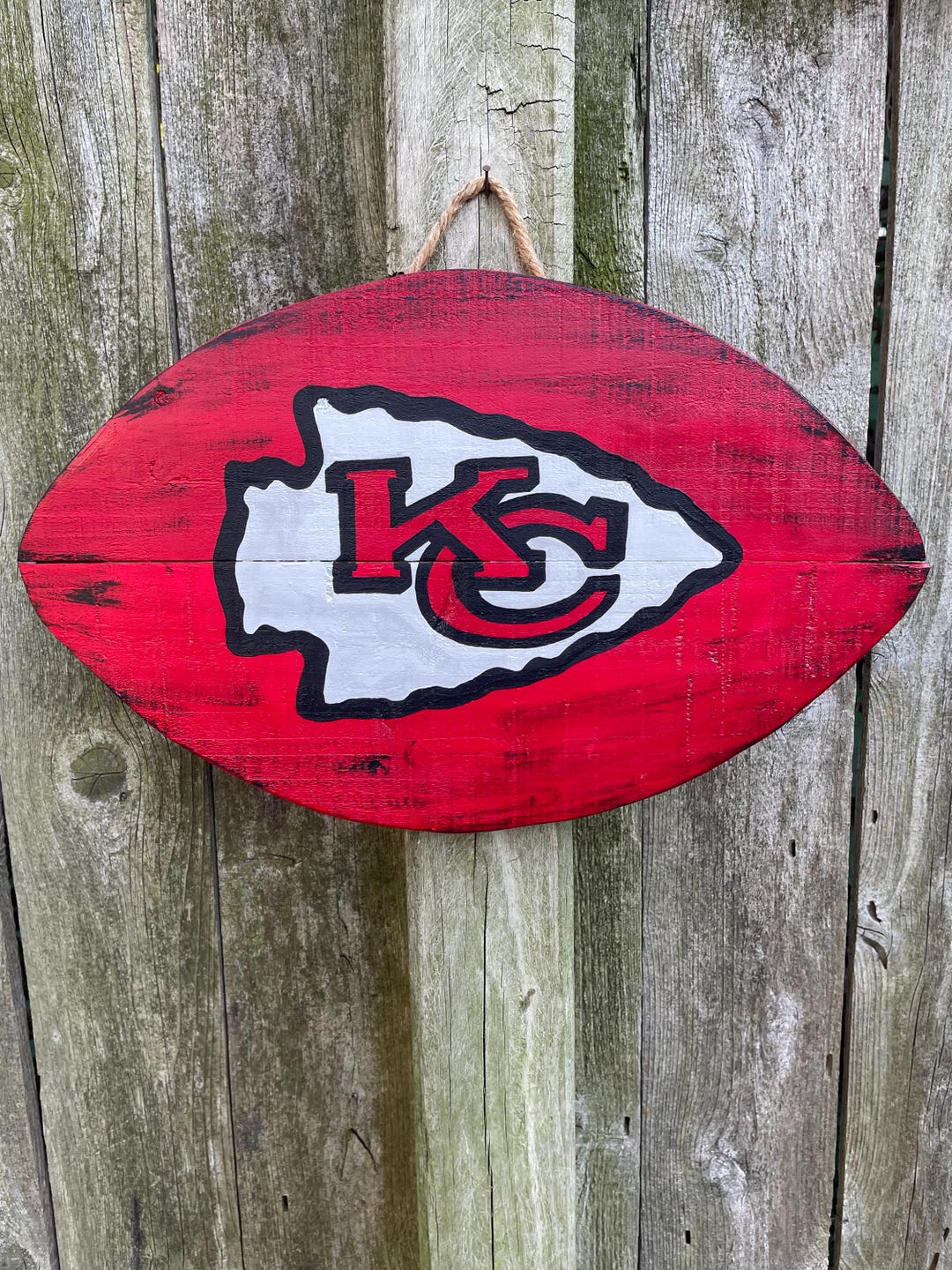 Kansas City Chiefs Pallet Wood Football Sign - Etsy