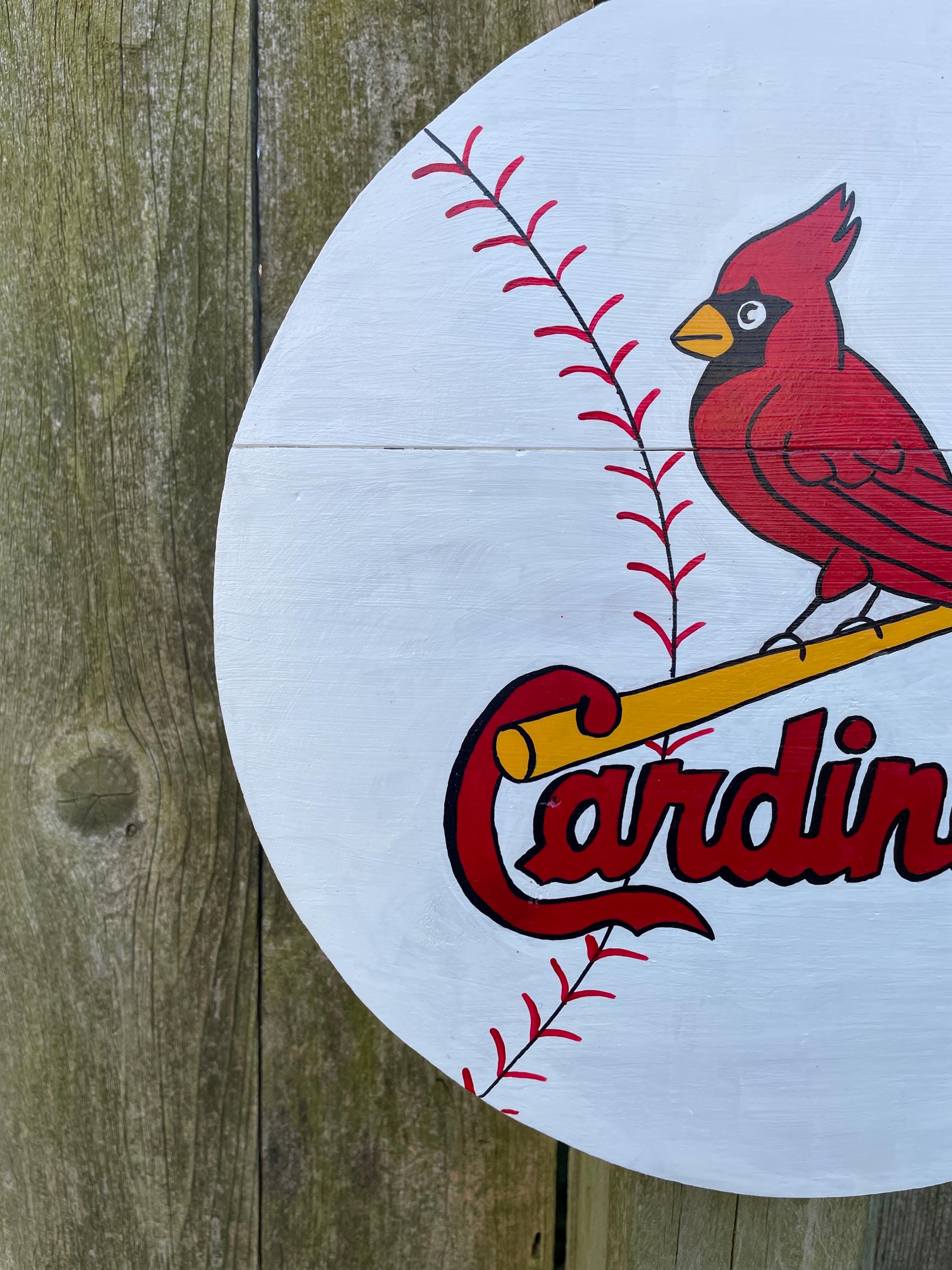 St. Louis Cardinals Wood Baseball Sign - Etsy