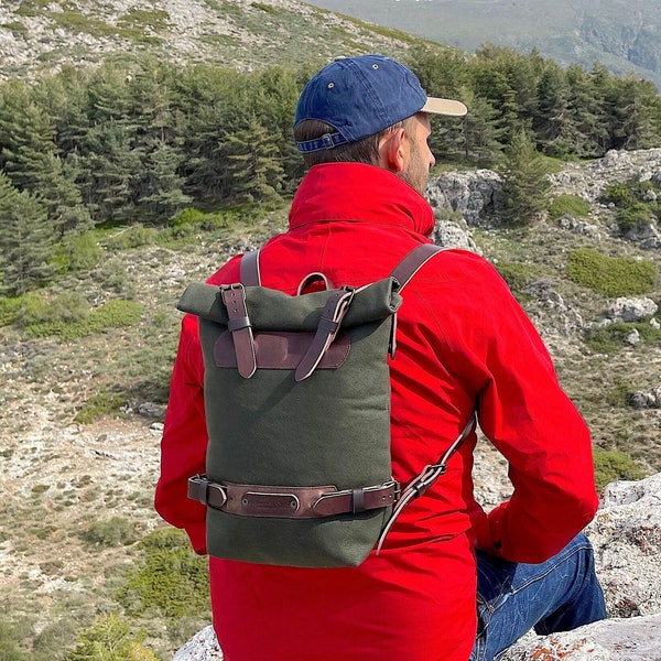 Waxed Canvas Daypack - Etsy