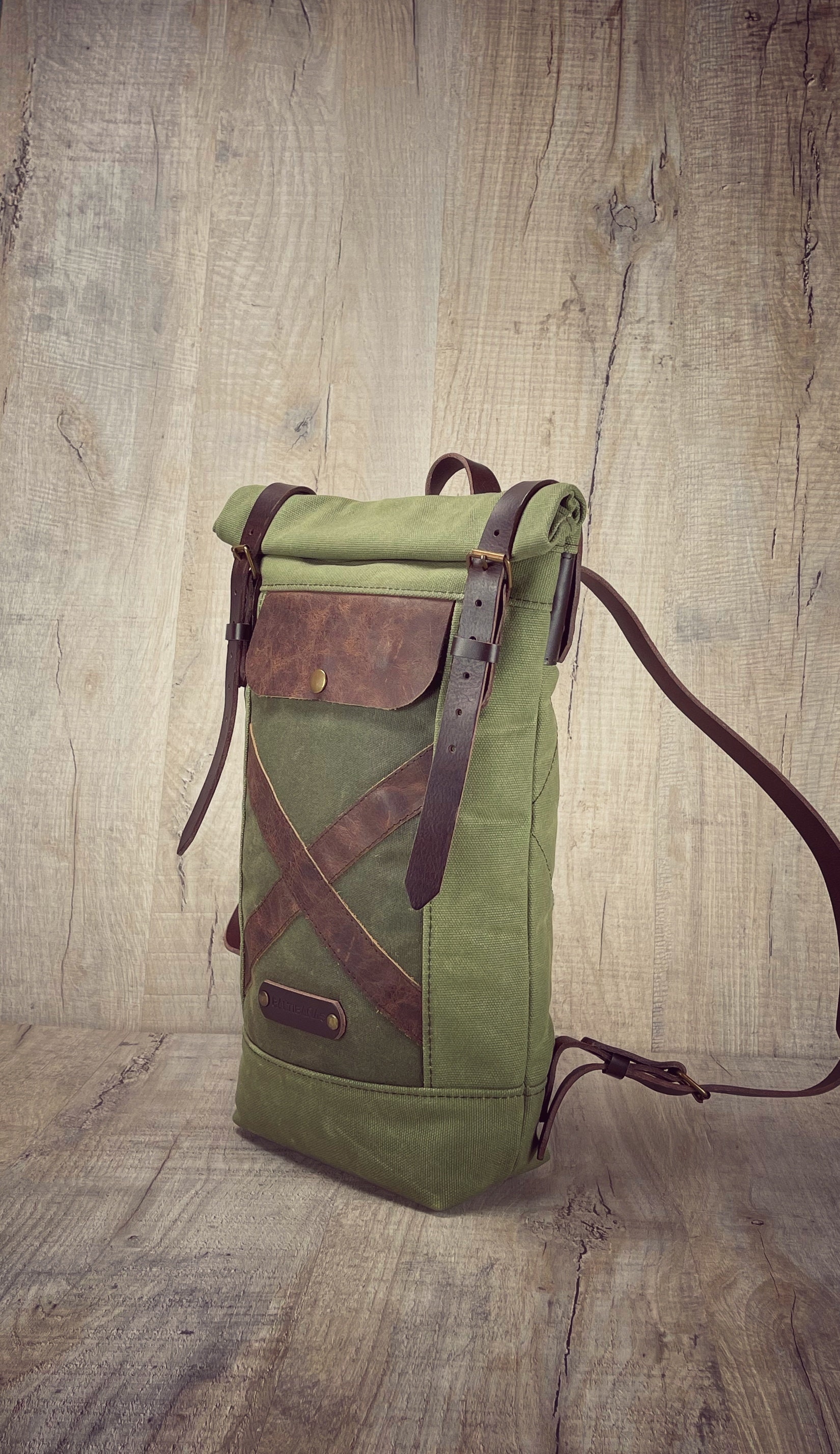 Daily Waxed Canvas Backpack Small Canvas Backpack for Work | Etsy