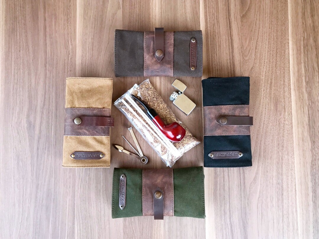 Waxed Canvas Pipe Roll, Pipe Tobacco Accessory, Pipe Waterproof Case - Etsy