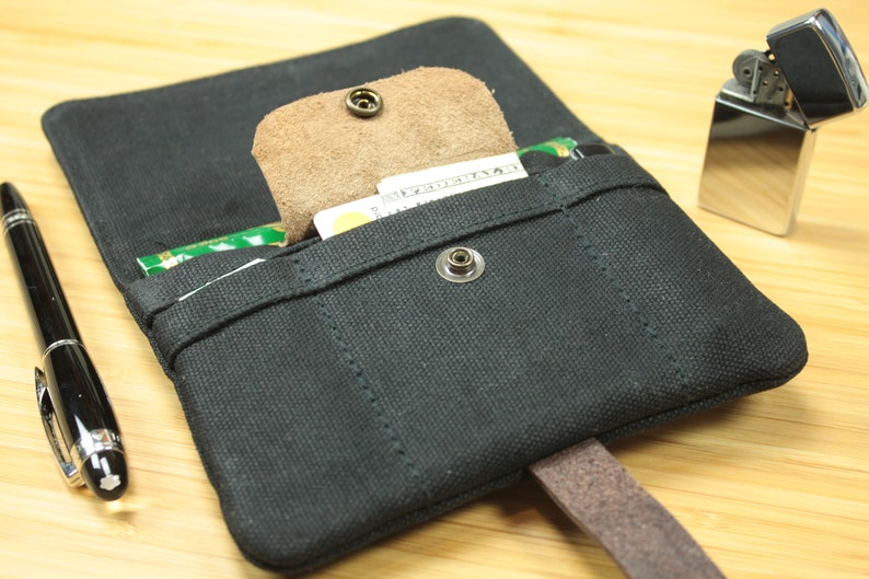Waxed Canvas Tobacco Pouch Handmade Tobacco Pouch Small | Etsy