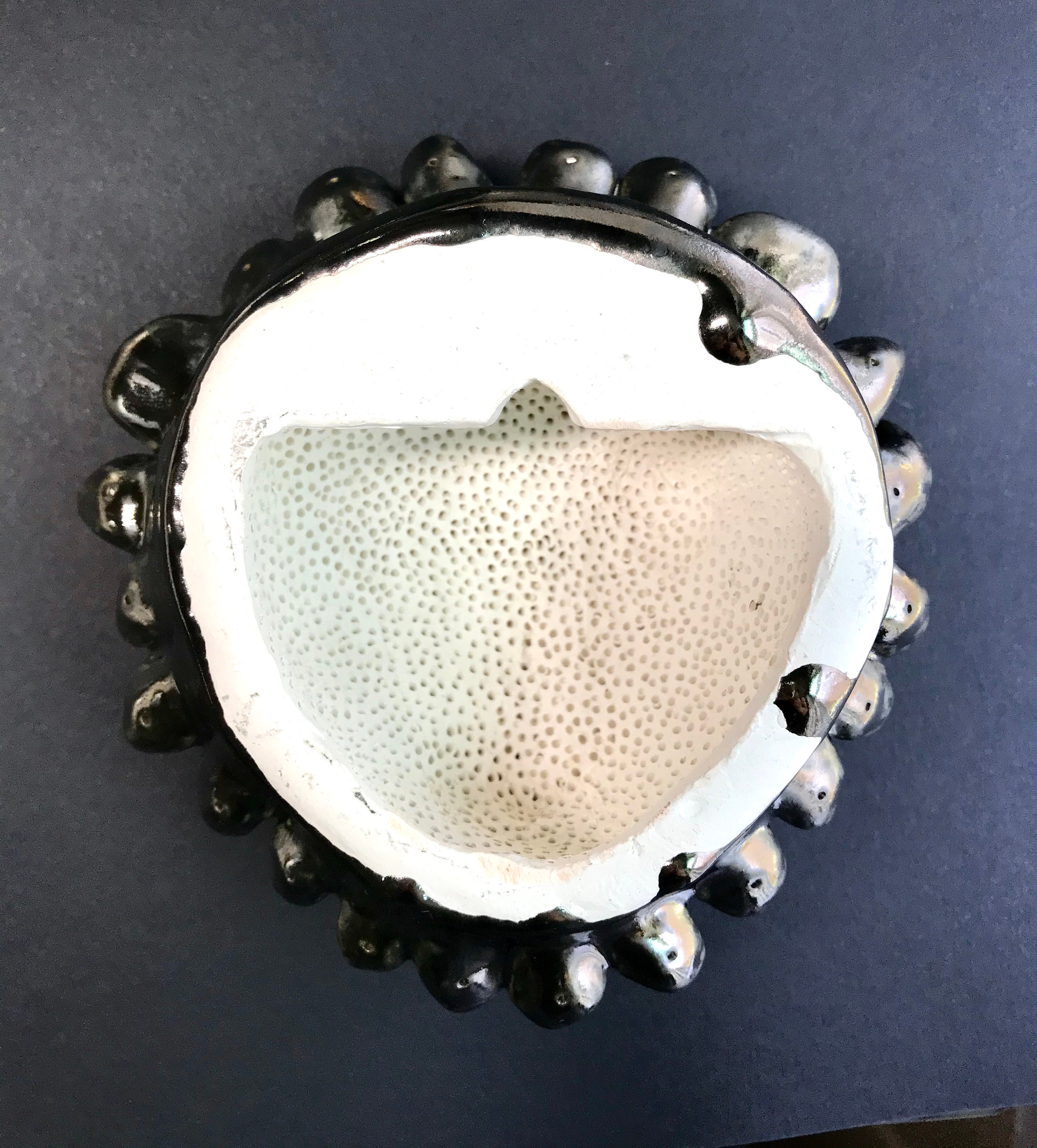 Metallic Lion Handmade silvery ceramic cat mask Art & Collectibles Fine ...